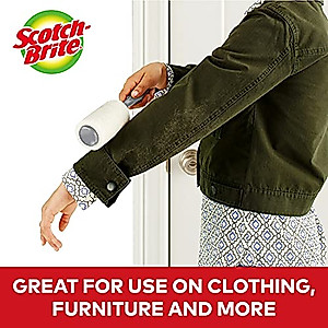 Scotch-Brite Lint Roller Refill, Works Great On Pet Hair, 60 Sheets ( Pack Of 6 ) ( Packaging May Vary )