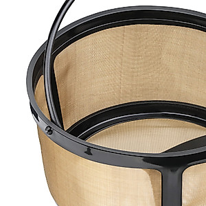 Reusable 8-12 Cup Basket Gold Mesh Coffee Filter for Keurig K-Duo Essentials and K Duo Brewers Machine, Replaces your Paper Coffee Filters, BPA Free (1 Pack)