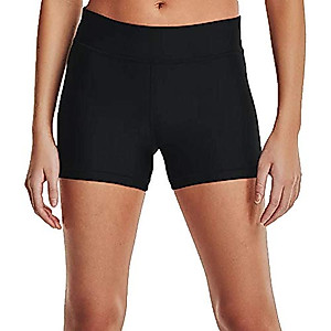 Under Armour Women's HeatGear Armour Mid Rise Shorty , Black (001)/White, Small