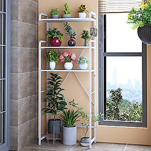 Huhote Over The Toilet Storage Rack with 3-Tier Bathroom Shelves, Space Saver Toilet Shelf, Bathroom Storage Organizer with Hooks for Over Toilet Storage and Bathroom Shelf (White Faux Marble)