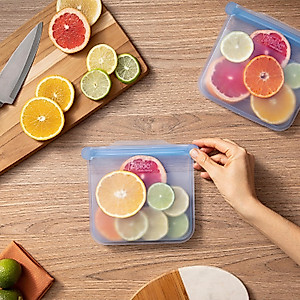 Ziploc Endurables Medium Pouch, 2 Cups, Reusable Silicone Bags and Food Storage Meal Prep Containers for Freezer, Oven, and Microwave, Dishwasher Safe