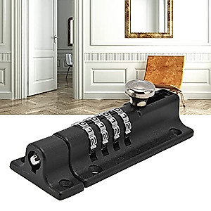 Alloy Household Button Doorbolt Digital Lock with Combination Locking AntiTheft Feature Ideal for Pool Maintenance Kits (Black Latch Lock)