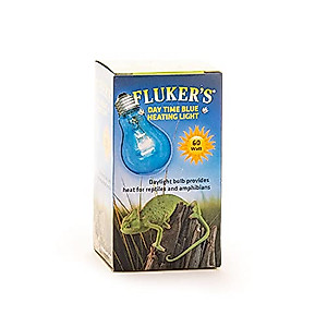 Fluker's Reptile Incandescent Blue Daylight Bulb for Reptiles and Amphibians, 60 Watt