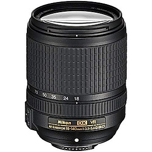 Nikon AF-S DX NIKKOR 18-140mm f/3.5-5.6G ED Vibration Reduction Zoom Lens with Auto Focus for Nikon DSLR Cameras (Renewed)
