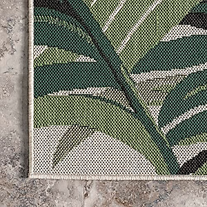 nuLOOM Fela Floral Jungle Indoor/Outdoor Area Rug, 8' x 10', Green