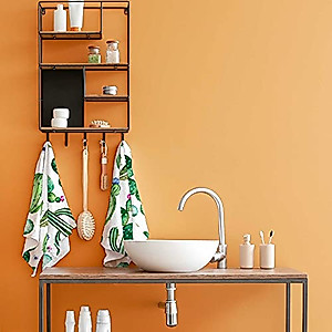 Cooper girl Watercolor Cactus Flowers Hand Towel Cotton Bathroom Towel for Hand Face Gym Spa