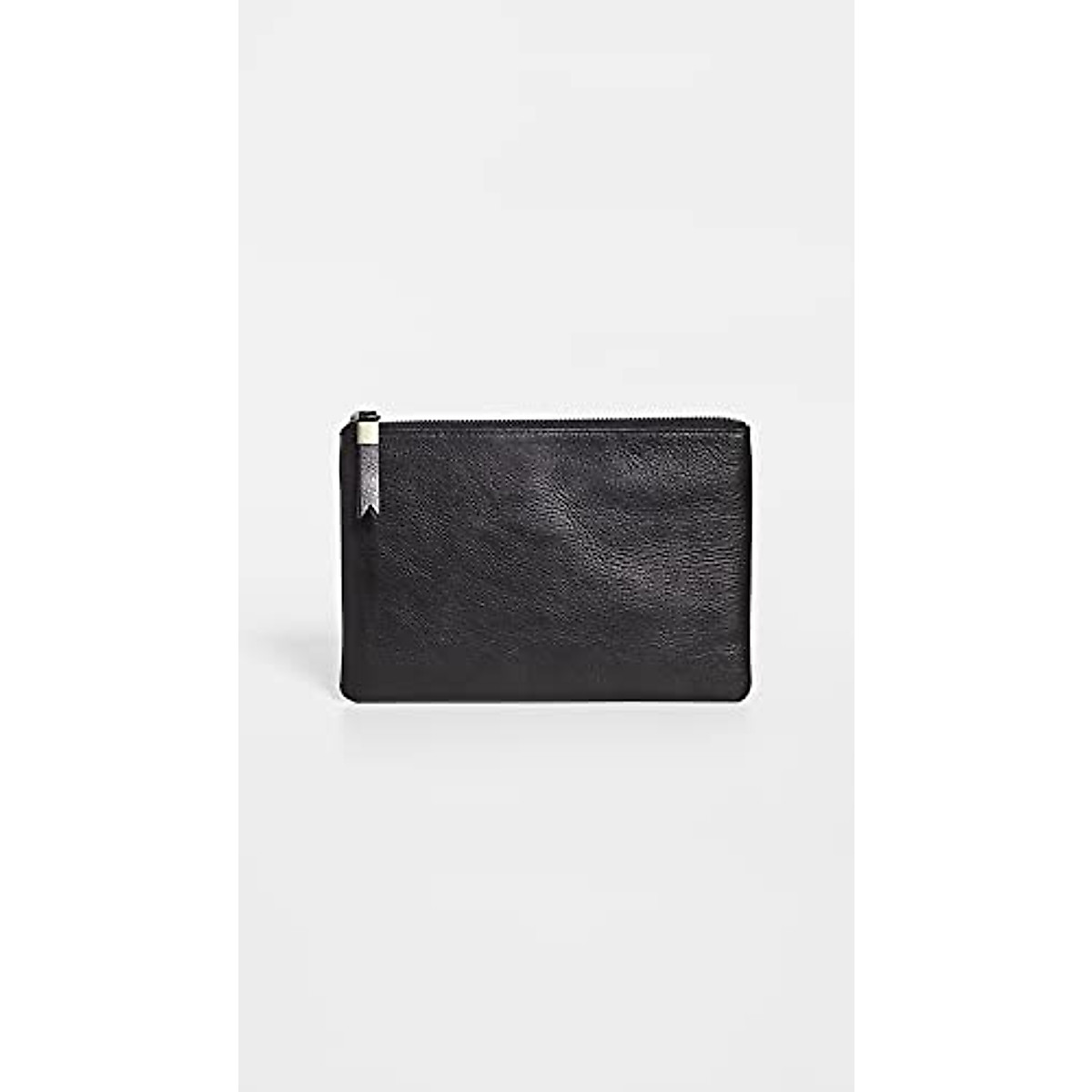 Madewell Women's The Leather Pouch Clutch, True Black, One Size