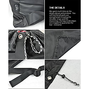 iwill CREATE PRO Laundry Tote Backpack, Heavy Duty Laundry Storage Bag for Laundromat, College Dorm Room, Black