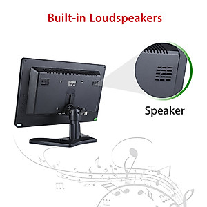 Eyoyo 12 inch HD 1920x1080 IPS LCD HDMI Monitor Screen Input Audio Video Display with BNC Cable for PC Computer Camera DVD Security CCTV DVR Home Office Surveillance