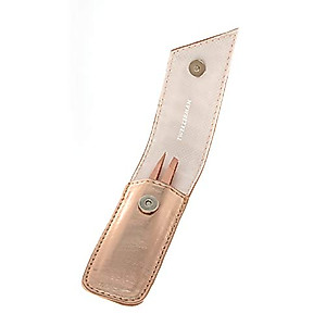 Tweezerman Rose Gold Petite Point and Slant Tweezer Set with Travel Case