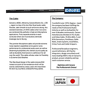 WORLDS BEST CABLES 2 Units - 6 Inch - Canare L-4E6S, Star Quad Balanced TRS Patch Cable with Eminence Gold E502 TRS Stereo Plugs - Custom Made