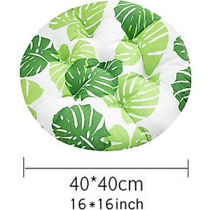 TUNKENCE Chair Pads for Patio Dining Chairs Chair Cushions for Outdoor Furniture Round Cushions Indoor Outdoor Patio Reversible Chair Pad, 16x16 Inch