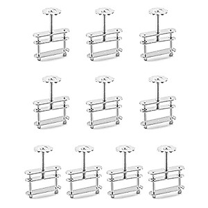 QWORK Flow Control Tubing Clamps, 10 Pack Adjustable Screw Compressor Clamp, Swivel Lower Jaw Restrictor Tubing Clamp