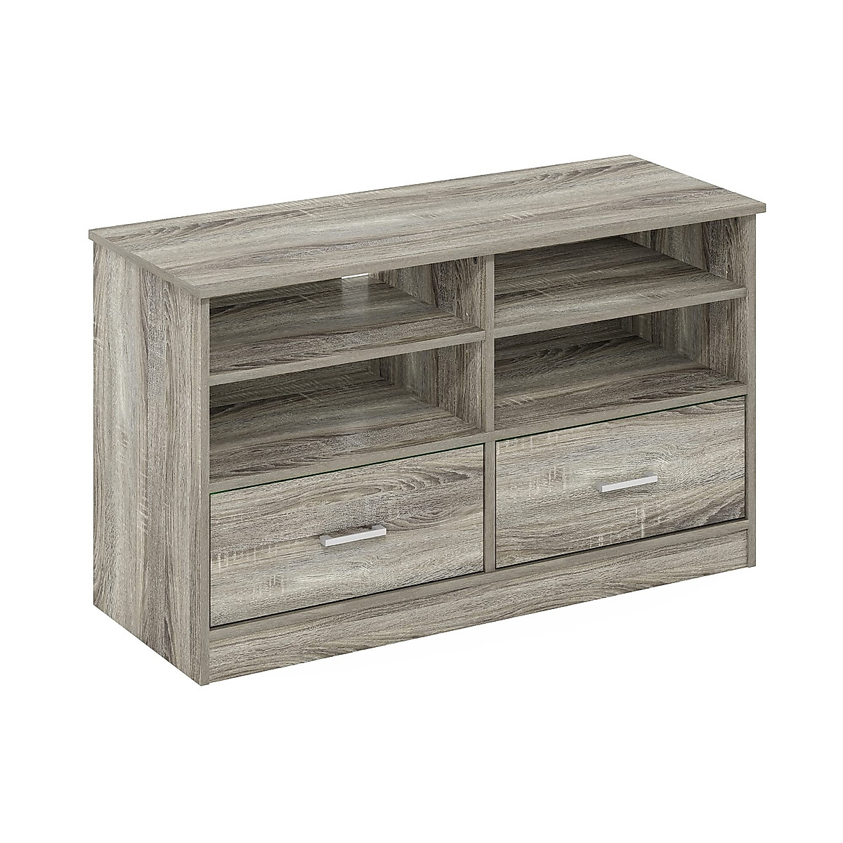 Furinno Jensen TV Stand with Drawer, French Oak, Large