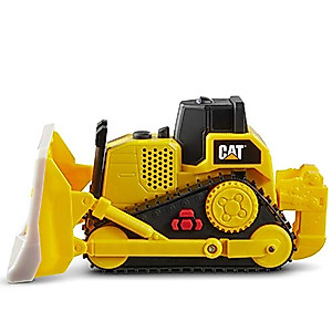 CAT Construction Toys, Tough Machines Toy Bulldozer, 10" w/Realistic Lights & Sounds, Rumbling Action, Movable Parts & Sturdy Plastic Construction