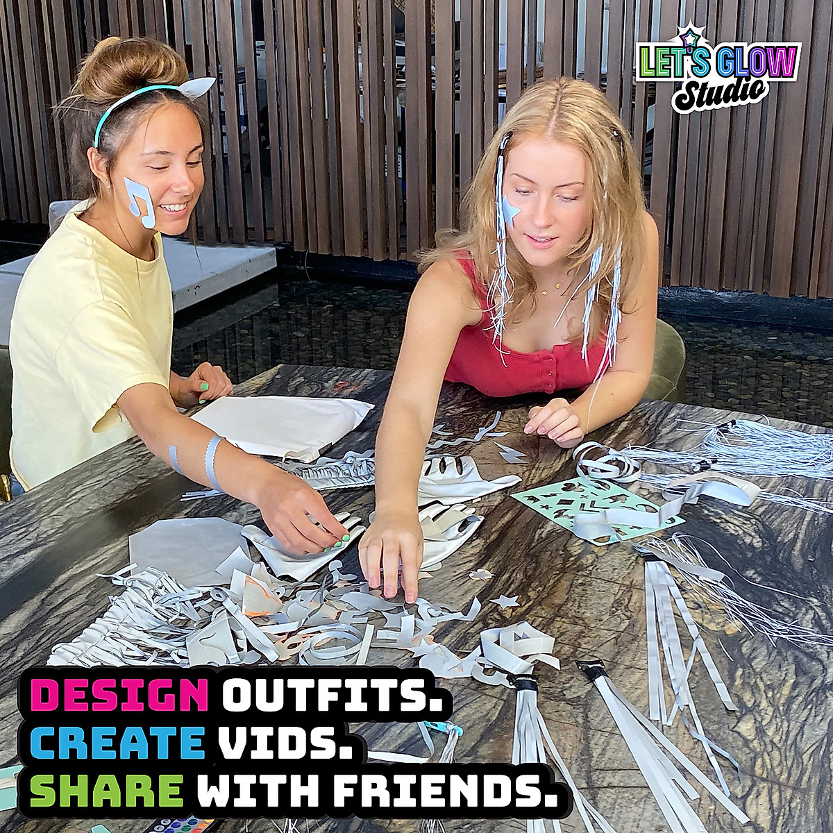 LetsGlow Studio Hair Accessory Pack - for LetsGlow Studio DIY Arts and Crafts Influencer Video Creator Kit - (LetsGlow Studio Sold Separately)