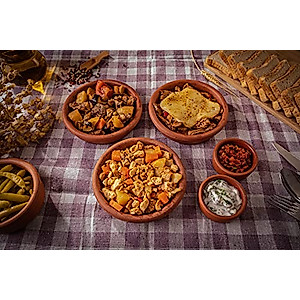 Luksyol Handmade Unglazed Clay Bowls: Elevate Your Culinary Experience with a Set of 3 (6.3 x 1.57 in) | Authentic Terracotta Cooking for Indian, Mexican, Korean Cuisine | Microwave-Friendly and Safe|