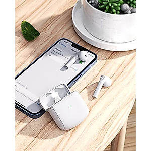 Wireless Earbuds Bluetooth Earphones Built in Mic, Ipx6 Waterproof Ear Buds Clear Call, Deep Bass Headphones with Charging Case, 24 Hrs Playtime, Bluetooth Earbuds Compatible for iPhone Android White