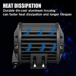 Tow Hitch LED Lights, EBESTauto 4-Row Hitch LED Lights with 2 Inch Tow Hitch Mounting Bracket 4 Inch 72W LED Work Light Pods Quad Row Off-Road Driving LED Bar for Truck Trailer SUV Pickup