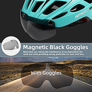 Basecamp Bike Helmet Men Women B10 (Black) + B19 (Light Blue)