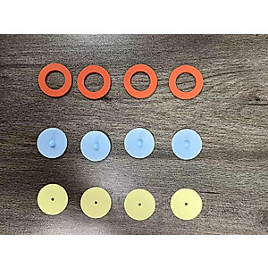 AiliveSun 6000 Series Full and Half Face Respirators Parts - 4pcs Inhalation Port Gasket 6895 、 4pcs Inhalation Valve 6893 and 4pcs Inhalation Valve replacement 6889