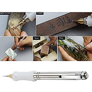 SUDEG Mini Electric Engraver Pen Cordless DIY Precision Carving Engraving Tools Stainless Steel Rechargeable Engraver Machine 35000 rpm for Metal/Glass/Plastic/Jewellery