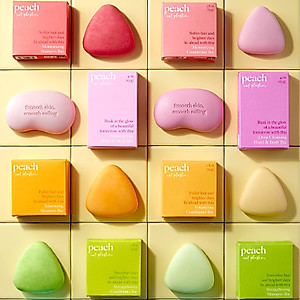 Peach not Plastic Conditioner Bar- Moisturizing for Dry, Damaged & Dull Hair | Leaves Hair Silky Soft | Plant Based, Vegan & Eco Friendly | 2.82oz