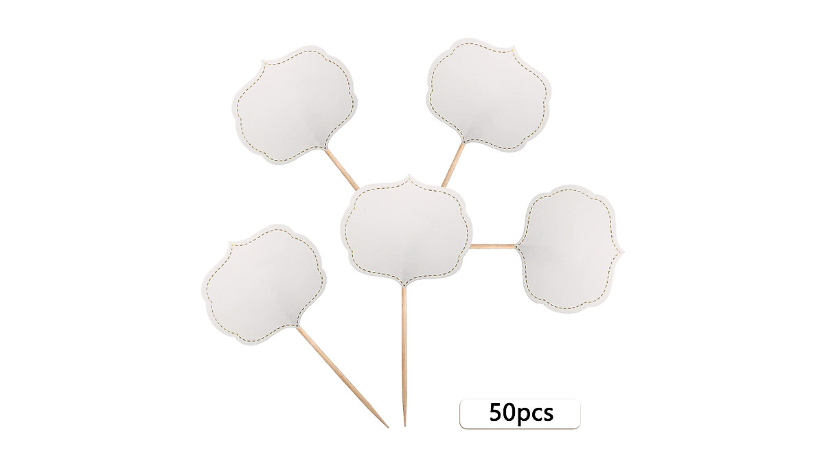 BLUE TOP 50 Cupcake Picks - Stylish Food Toppers