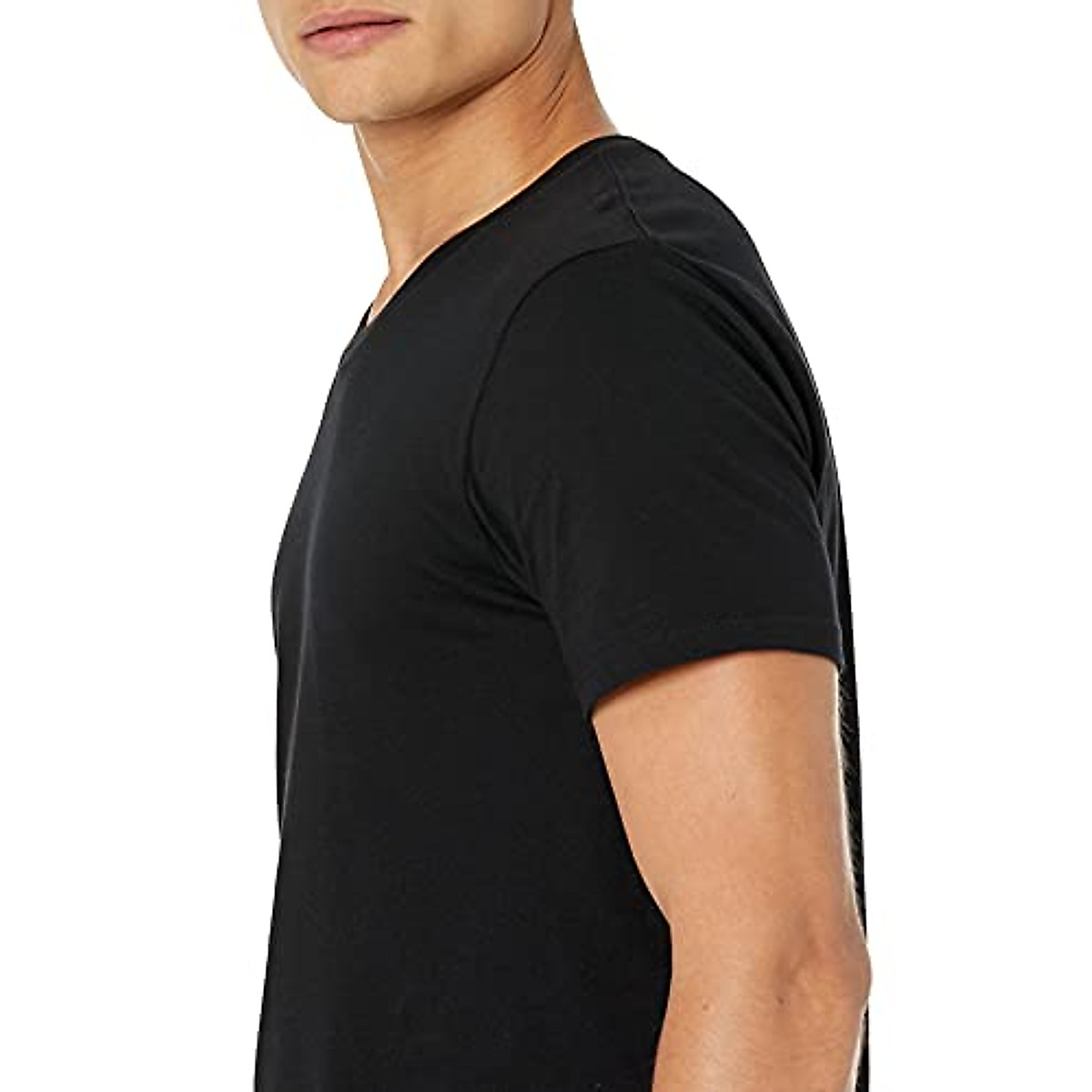 Amazon Essentials Men's V-Neck Undershirt, Pack of 6, Black, X-Small