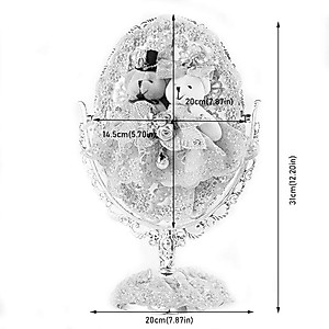 KONGZIR Led Makeup Mirror Makeup Mirror High Magnification Vanity Mirror, American Resin Retro Creative European Desktop Makeup Mirror Decorative Ornaments
