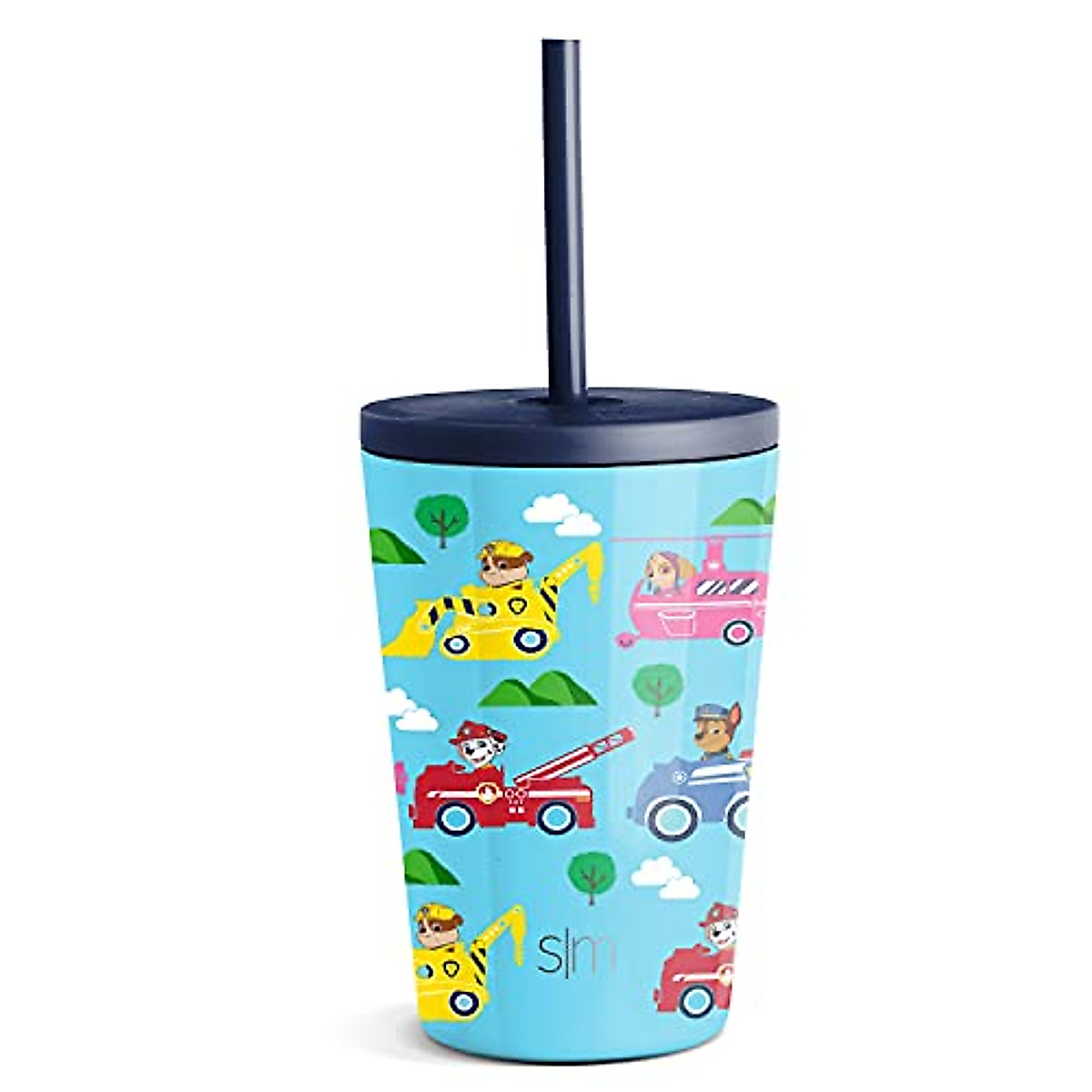 Simple Modern Paw Patrol Toddler Cup with Lid and Silicone Straw | Kids Water Bottle Tumbler Insulated Stainless Steel Thermos | Classic Collection | 12oz, Paw Patrol Adventures
