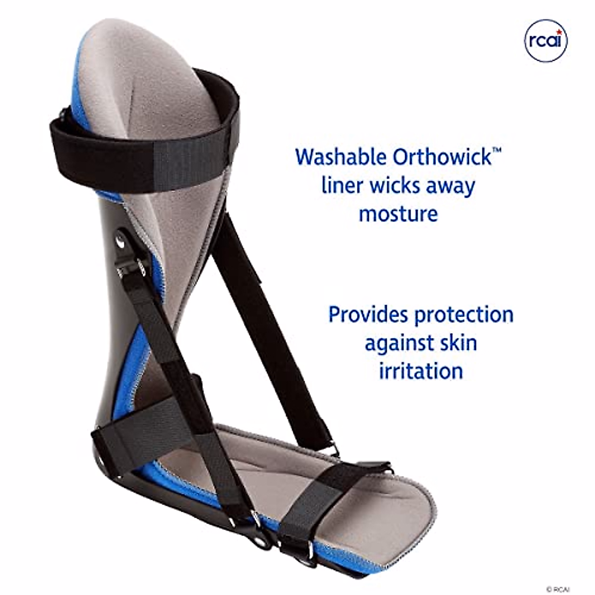 RCAI Plantar Fasciitis Night Splint | Medical Grade Brace For Plantar Fasciitis Relief, Ultra-Comfortable Plush Liner Wicks Away Moisture, Extra Small Size Fits Foot Lengths up to 7-3/4”, Unisex, Made In The USA