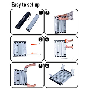 iClimb Ultralight Compact Mini Beach Picnic Folding Table with Carry Bag