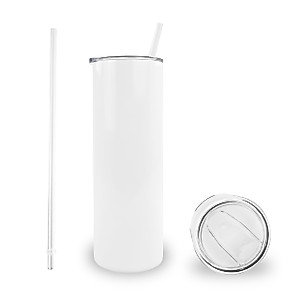Hogg Sublimation Tumblers 20 oz (24 Units), 20oz Sublimation Tumbler Blank, Bulk Tumbler Sublimation Cups, 20 oz Skinny Tumbler for Sublimation, Blank Cups, 20 ounce Sublimation Tumblers