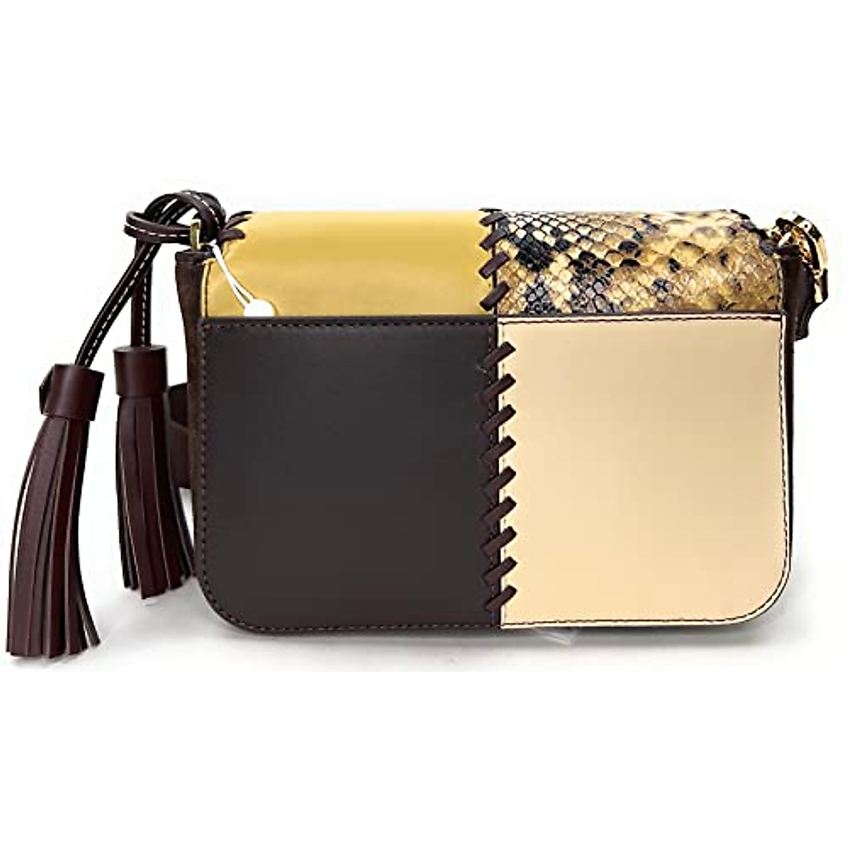 Tory Burch Thea Patchwork Web Flap Crossbody Women's Bag (Multi)