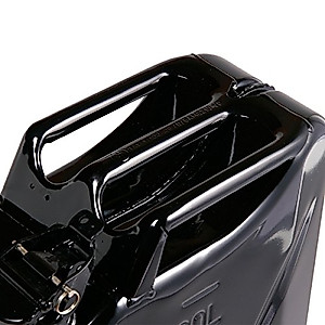 Wavian USA JC0020BVS Authentic NATO Jerry Fuel Can and Spout System Black (20 Litre)