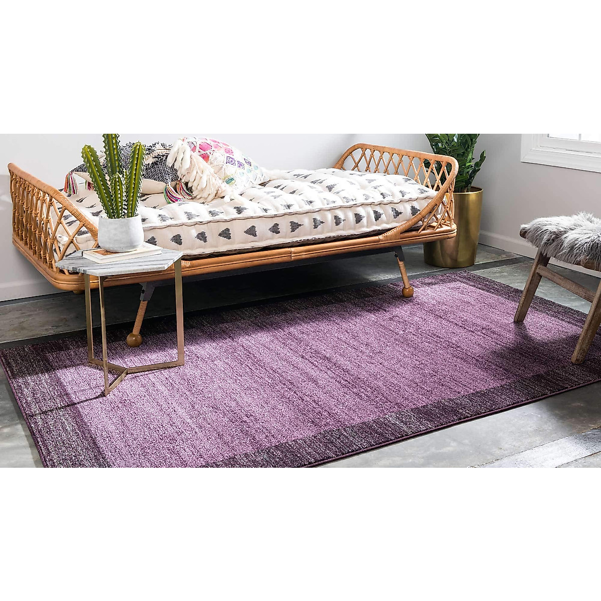 Unique Loom Del Mar Collection Area Rug - Abigail (2' 2" x 3' 1" Rectangle, Violet)
