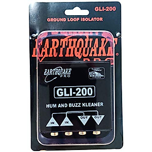 Earthquake Sound GLI-200 Hum and Buzz Kleaner 600 Ohm RCA in/Out Ground Loop Isolator