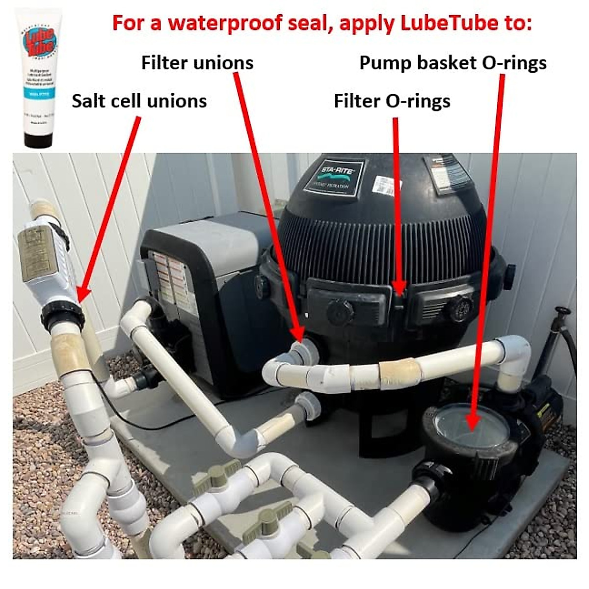 1oz LubeTube - Pool O-Ring Lubricant (Made in USA)