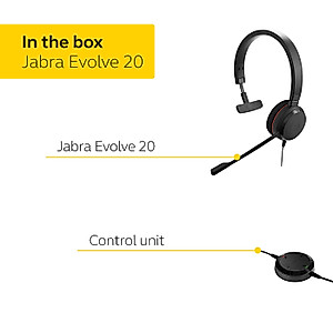 Jabra Evolve 20 UC Mono Wired Headset/Music Headphones