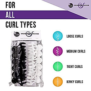 CURL KEEPER - Roller Jaw Clamps: Lift At The Roots For a Full Looking, Bouncy Style That Preserves The Natural Form Of Your Curls (12 Roller Jaw Clamps Per Pack)