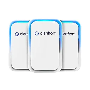 Clarifion - Air Ionizers for Home (3 Pack), Negative Ion Filtration System, Quiet Air Freshener for Bedroom, Office, Kitchen, Portable Air Filter Odor, Smoke Dust, Pets, Eliminator, Mini Air Cleaner