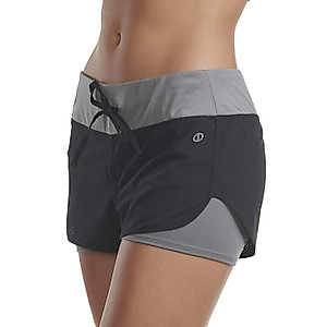 Spalding Women's Active Mesh Overlay Running Short, Regular and Plus Size, Navy, XL