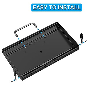SafBbcue 28 Inch Griddle Hinged Lid for 28" Blackstone Top Griddle Accessories Griddle Hard Cover Hood with Thermometer Fits Blackstone 1517 1803 1839 1853 Grill