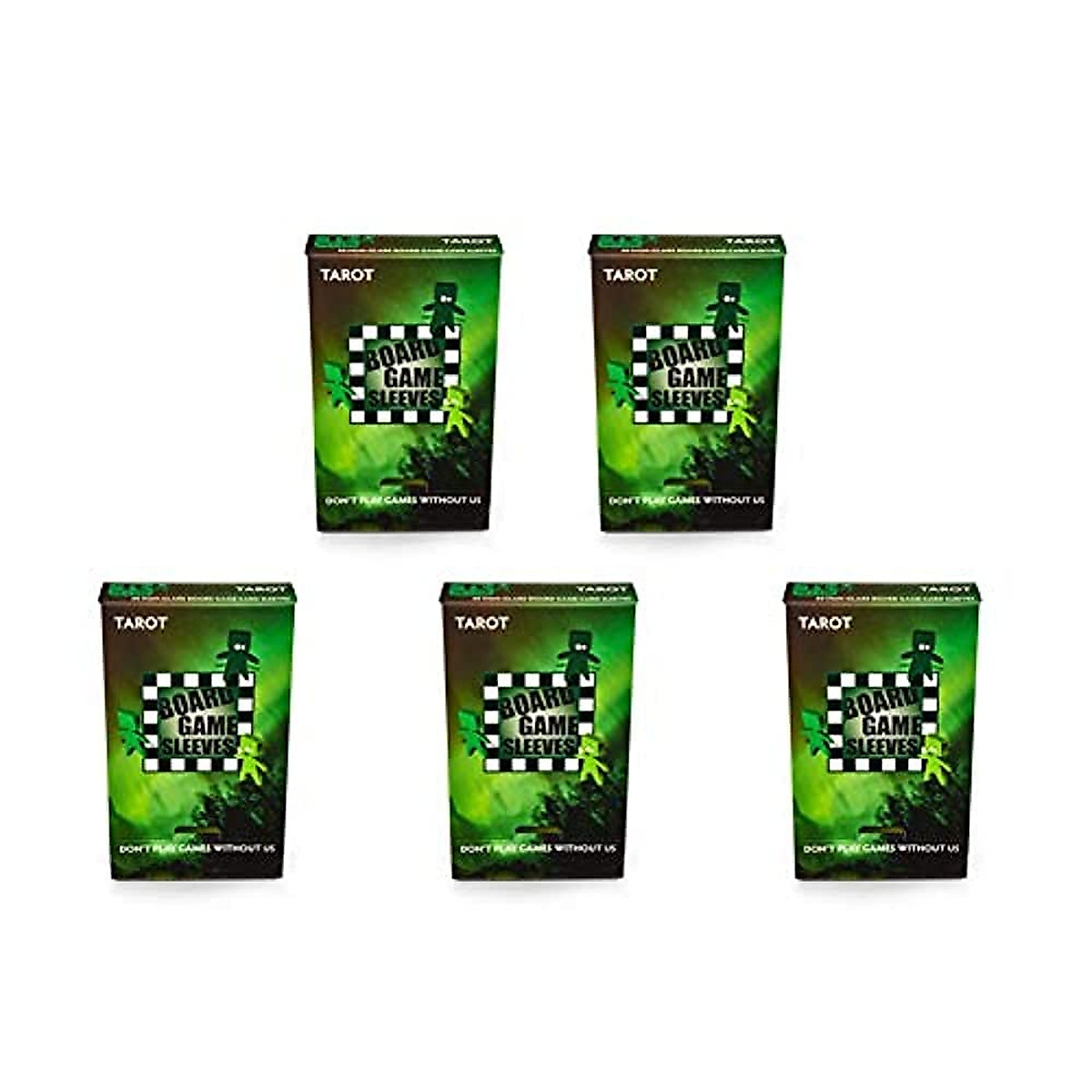 5 Packs Arcane Tinmen Non-Glare Board Game Sleeves 50 ct Tarot Size Card Sleeves Value Bundle!