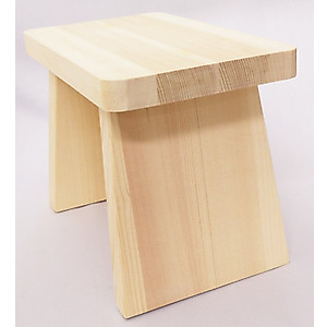 Ichihara Woodworking Bath Chair, Beige, 10.2 x 6.1 x 7.1 inches (26 x 15