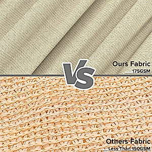 INFRANGE Heavy Duty Fence Privacy Screen Windscreen Beige 5' x 12' Shade Fabric Cloth HDPE, 90% Visibility Blockage, with Grommets, Heavy Duty Commercial Grade, Cable Zip Ties Included