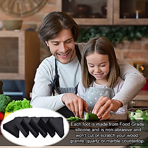 Set of 16 Cutting Board Feet, Non Slip Silicone Pads Black Non Adhesive, Glue Free