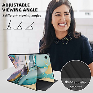 Galaxy Tab A8 10.5 Case 2022/2023 with 360 Degree Rotating Swivel Kickstand Marble Design, RYUITHDJP for Samsung Tab A8 Tablet Case 10.5 Auto Wake Sleep Cover