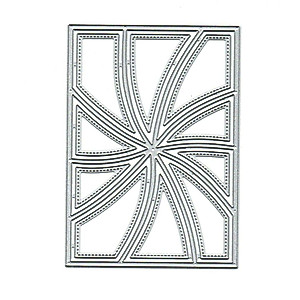 Rectangle Grid Frame Cutting Die Cuts, DIY Crafts Template Stitched Whirl Rectangle Frame Scrapbook Cards Cutting Dies Cut Stencils for DIY Embossing Card Making Decorative Paper Dies Scrapbooking